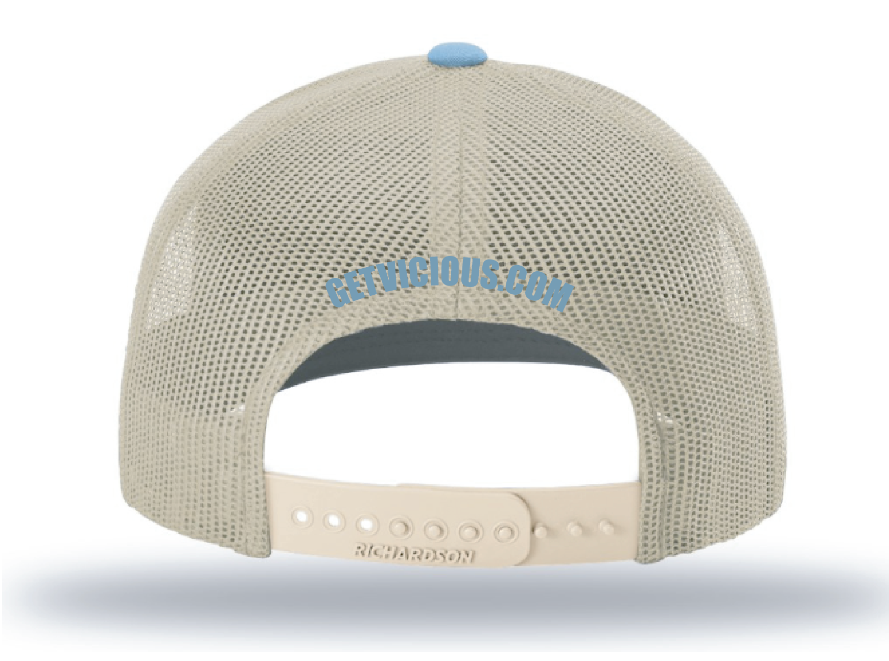 Vicious Logo - Columbia Blue/Khaki – Vicious Fishing