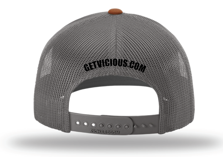 Vicious Logo - Gray/Charcoal/Orange – Vicious Fishing