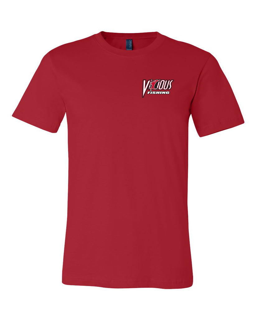 Vicious Classic "Get Vicious" Logo Tee - Red – Vicious Fishing